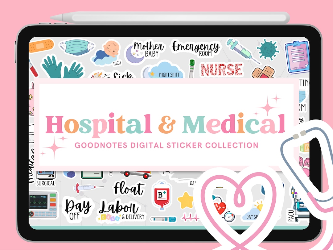 Medical Goodnotes Stickers: Hospital Nurse Planner Clipart (digital ...