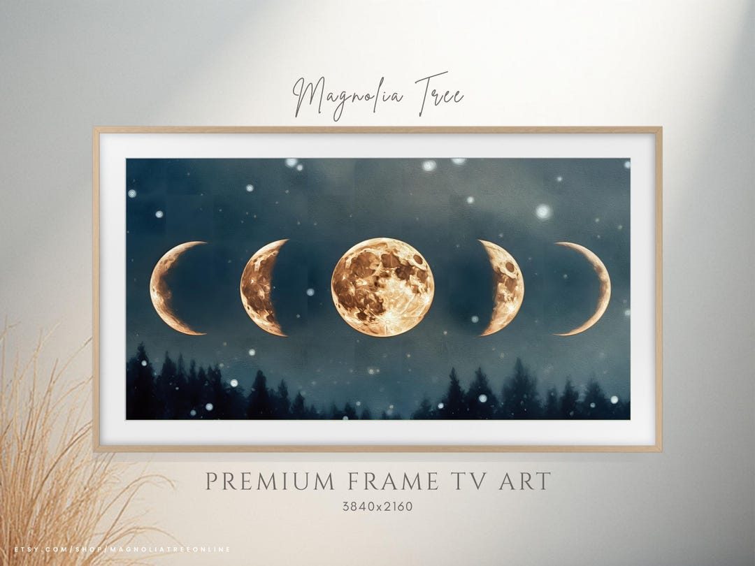 Digital Art for Samsung Frame TV Celestial Winter Moon Phases ...
