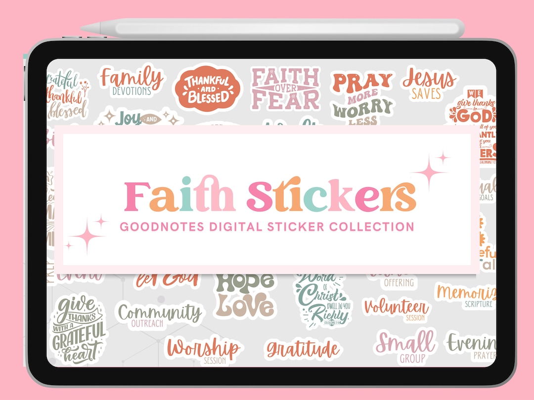 Digital Faith Stickers Goodnotes Collection: 200+ Faith & Christian PNG ...