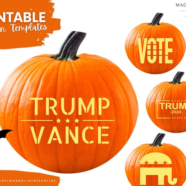 Trump Printable Pumpkin Stencil - Etsy