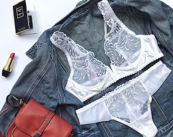 White lingerie | Etsy
