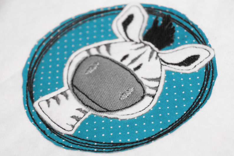 Stickdatei Zebra Doodle-Button 7x7cm | Etsy