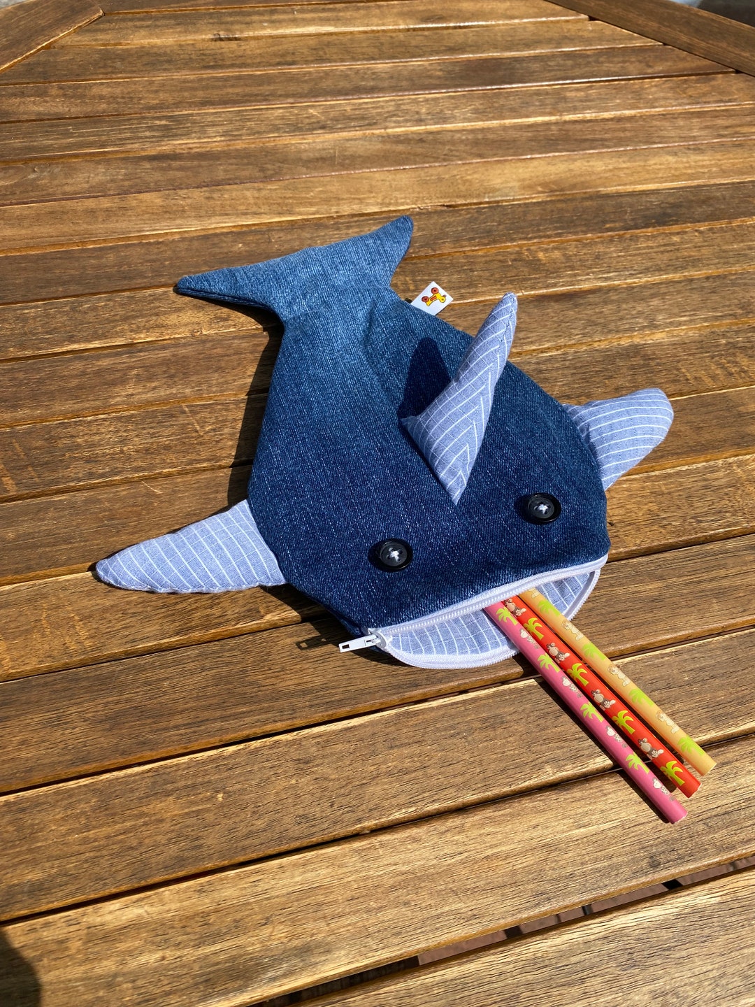 Pencil Case Shark Upcycling Pencil Case Pencil Case Shark Make - Etsy