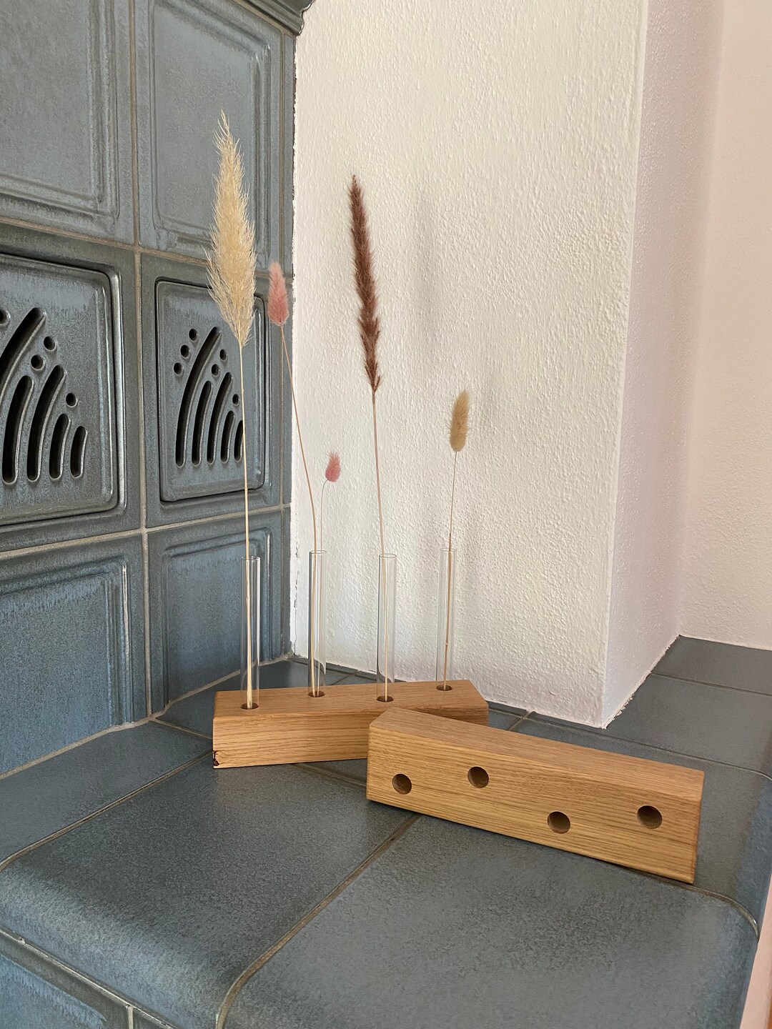 Vase Oak Test Tube Wood Oak Wood Test Tube Vase Flower Vase Wedding ...