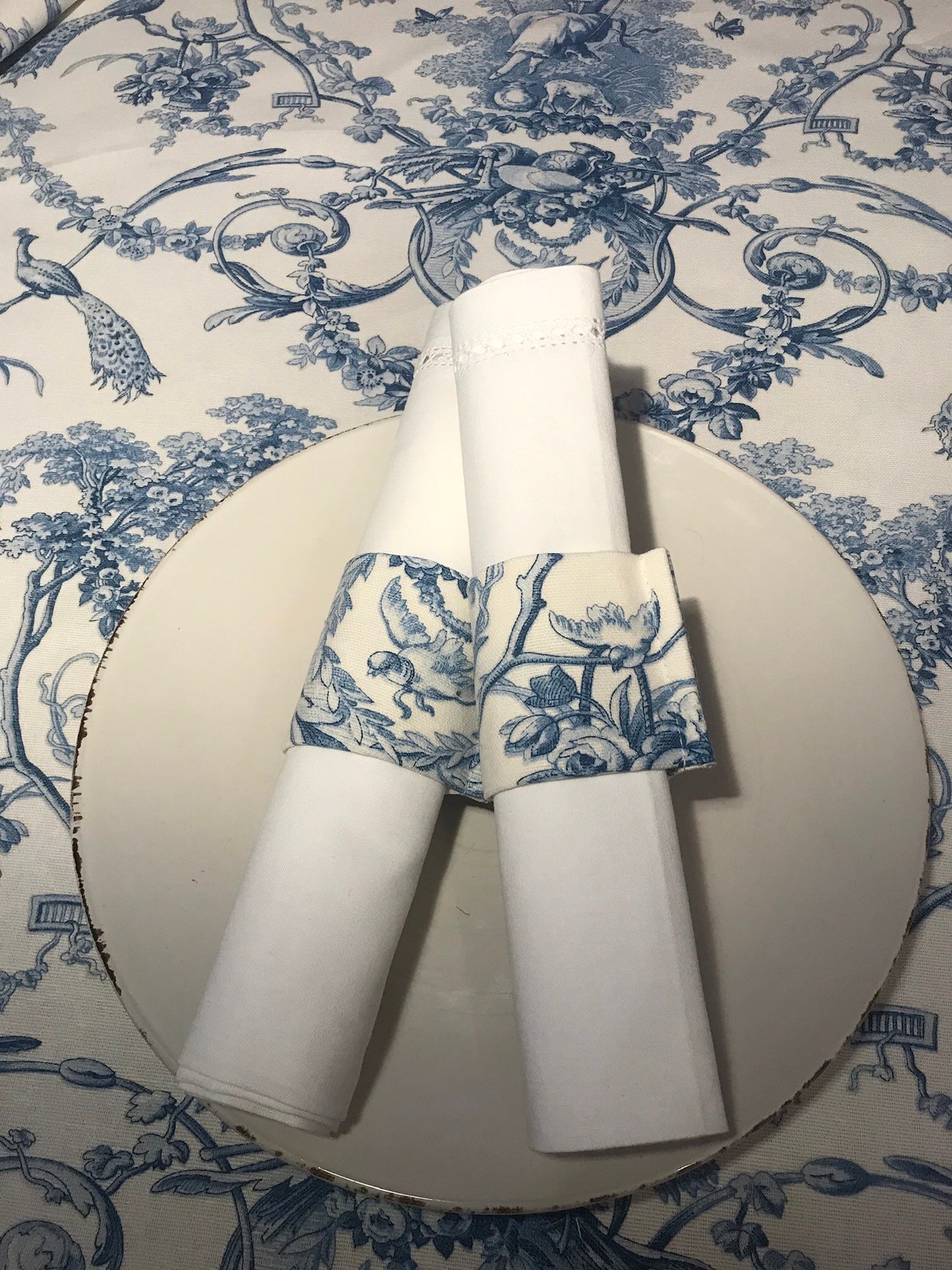 Tablecloth tablecloth festive toile de jouy table | Etsy