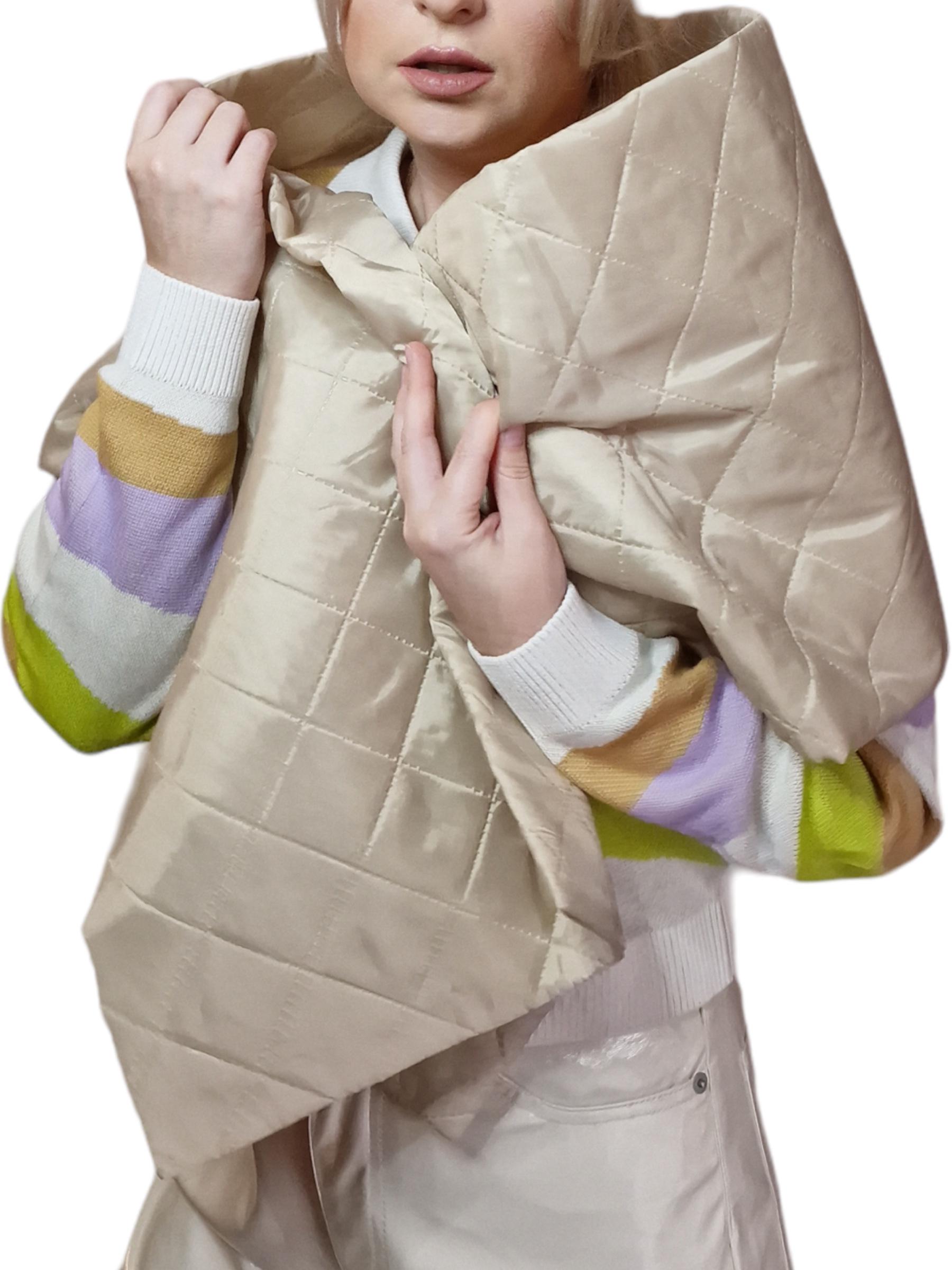 Cozy Quilted Puffer Scarf | Oversized Winter Wrap Shawl | Warm ...