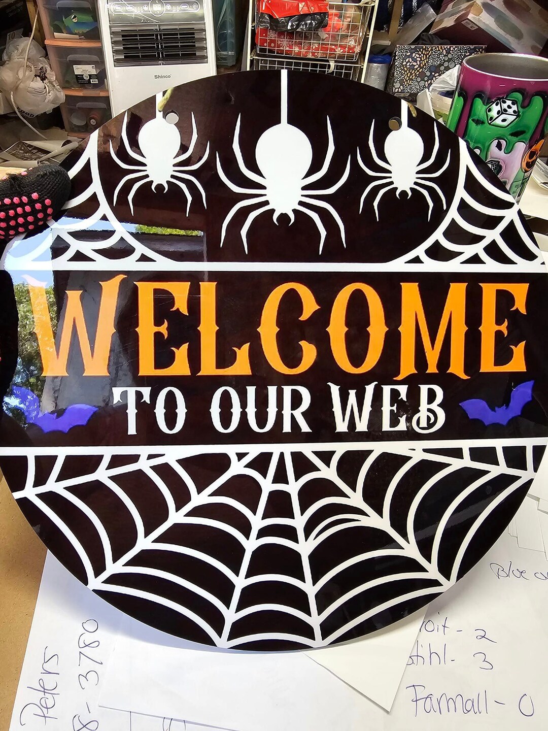 Spider Web Welcome Sign - Etsy