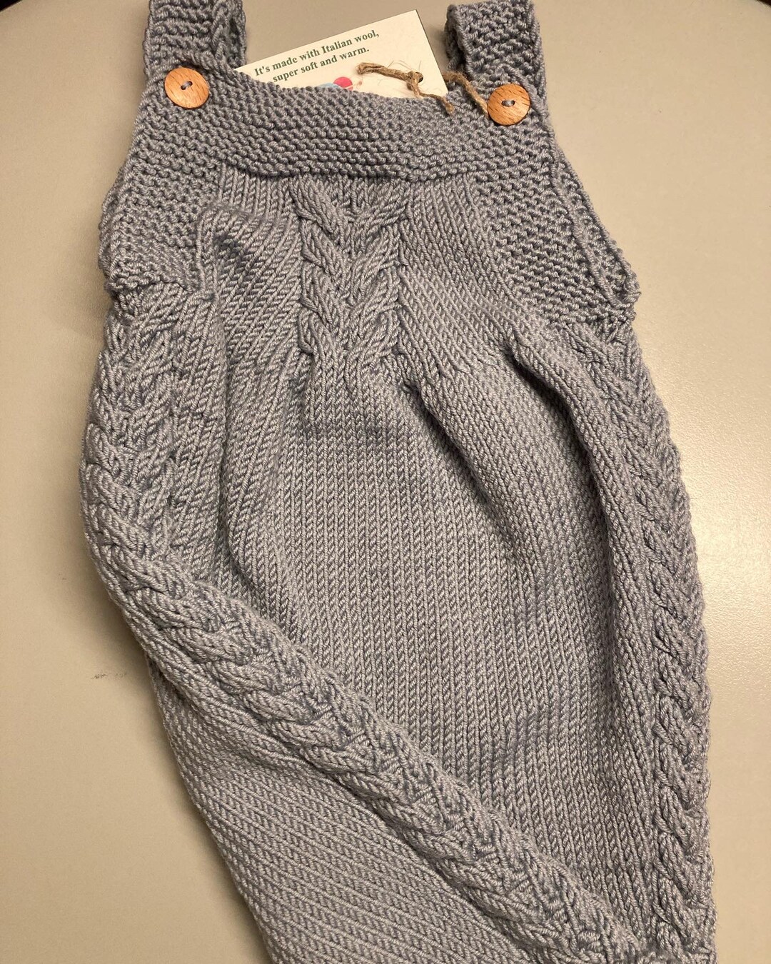 Hand Knitted Baby Girl Boy Overall / Jumpsuit / Romper / Bodysuit ...