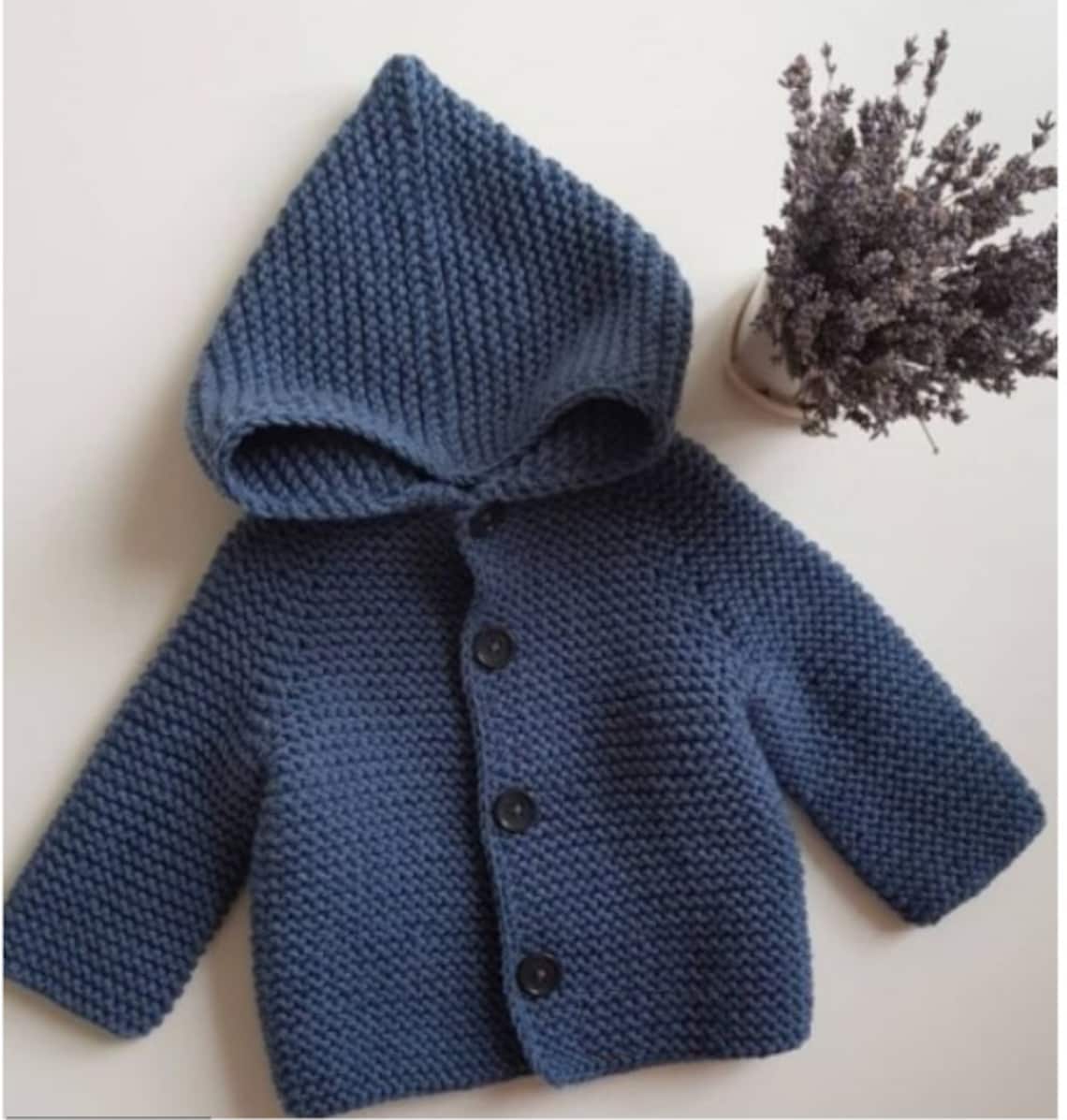 Hand Knitted Baby Sweater/babies/toddlers Hand Knitted/cable Front ...