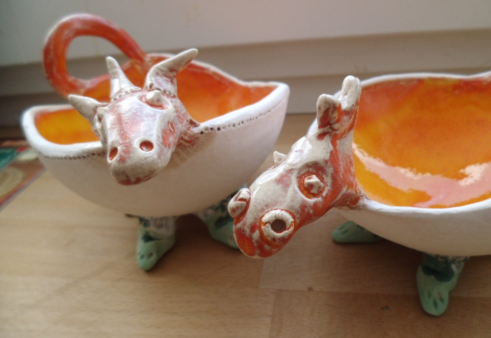 2 CERAMIC BOWLS in Animal Form - Etsy UK