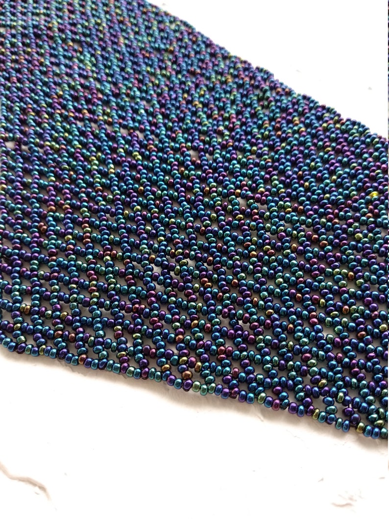 Beaded Scarf Necklace Beaded Netted Scarf Beaded Netted - Etsy