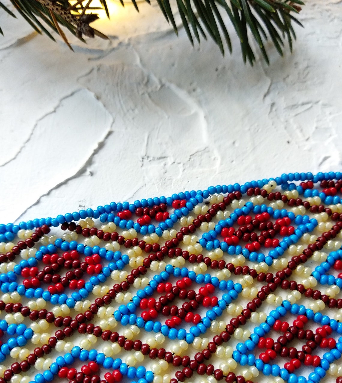 Beaded Scarf Necklace Beaded Netted Scarf Beaded Netted - Etsy