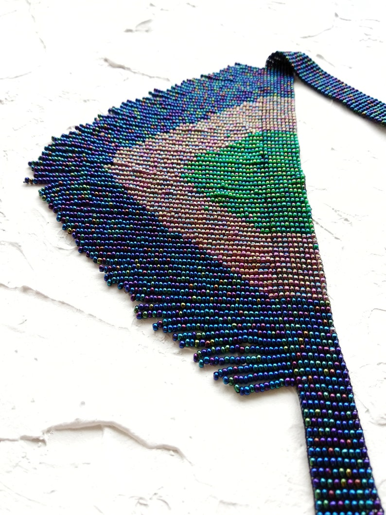 Seed Bead Fringe Choker Seed Bead Fringe Necklace Boho - Etsy