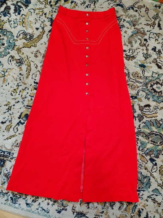 Vintage red maxi skirt - Gem