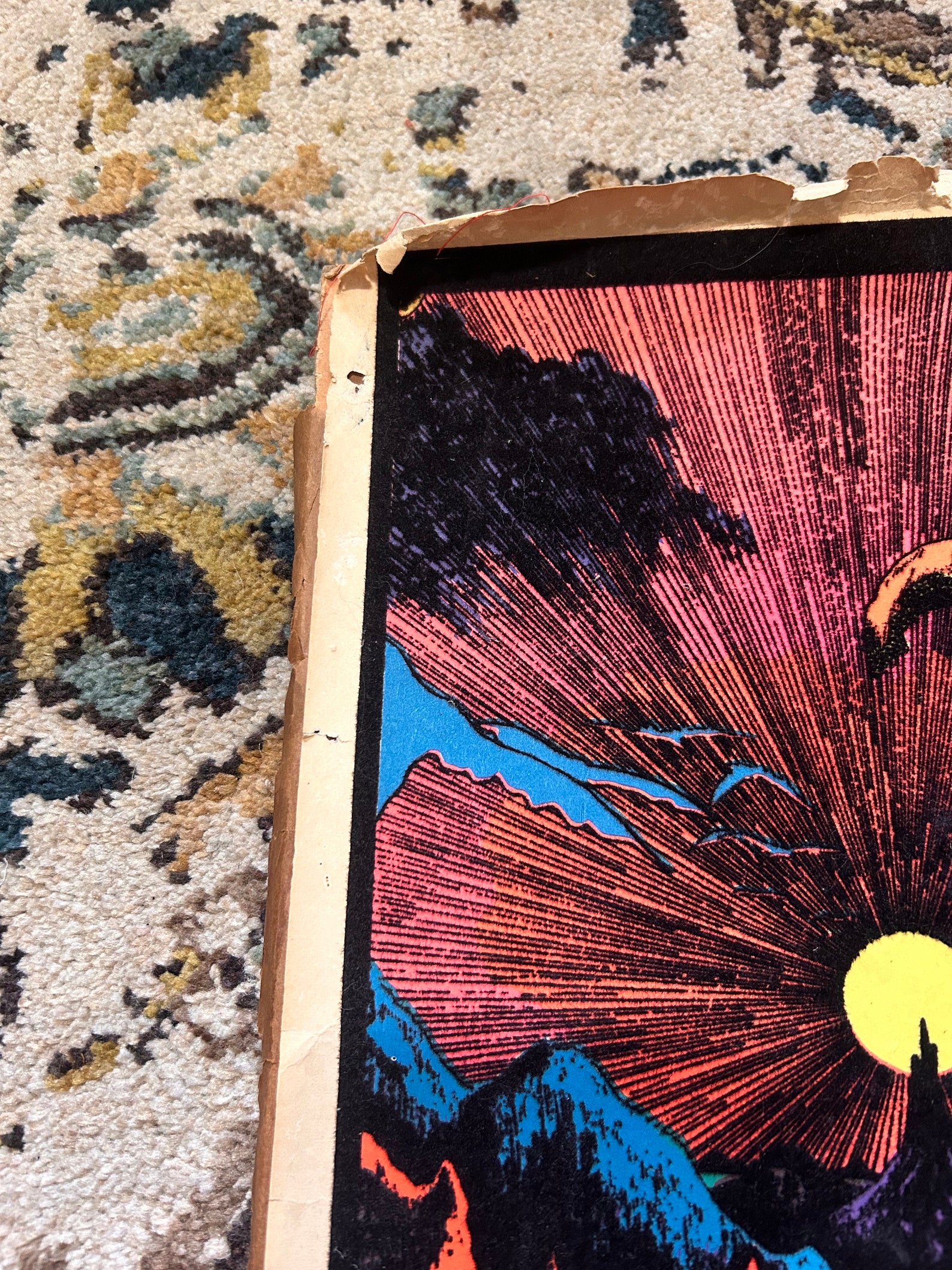 70s Lost Horizons Black Light Fuzzy Poster - Etsy