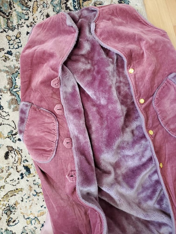 Vintage Dusty Rose Corduroy Long Bohemian Vest - Gem