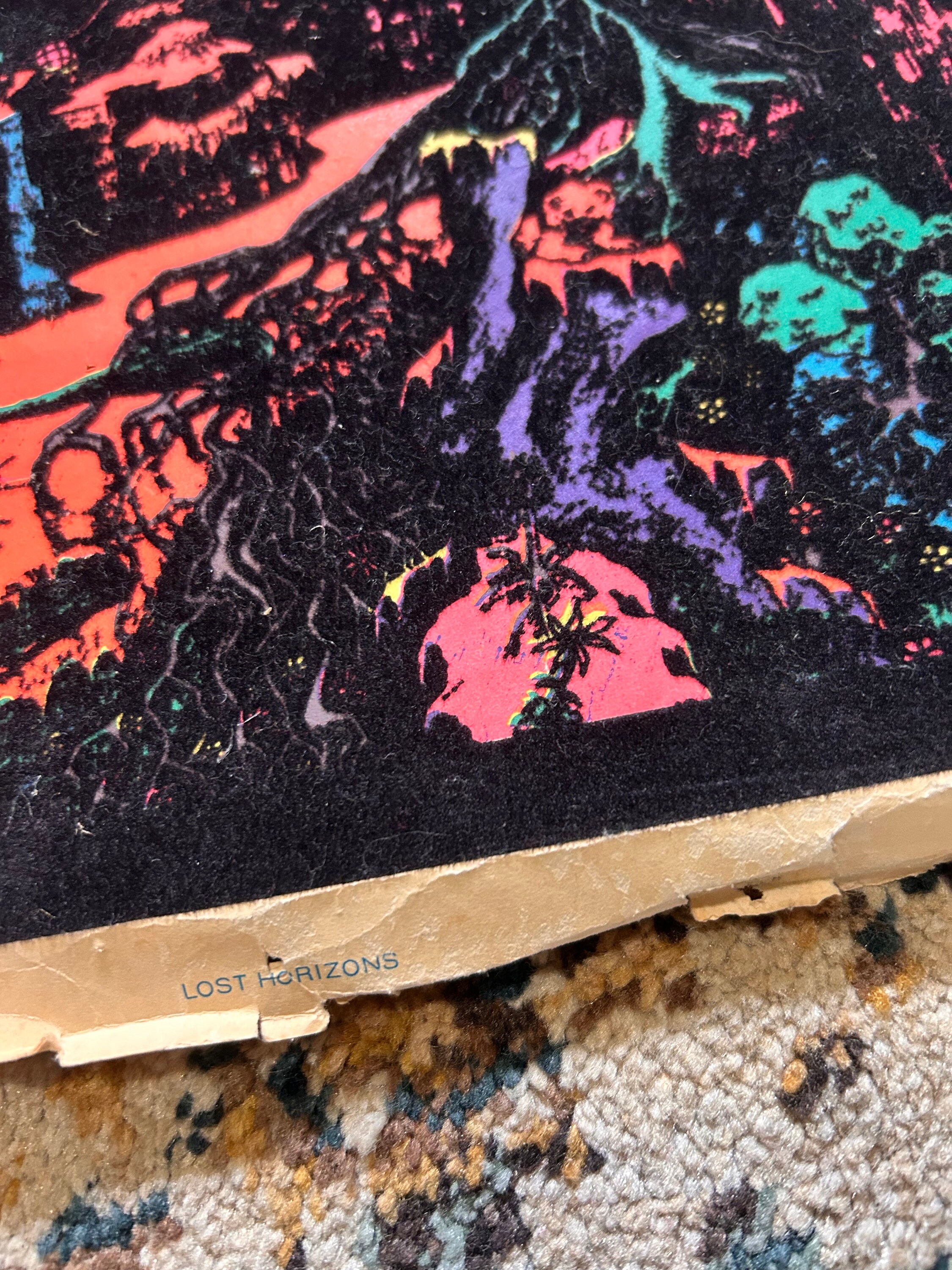 70s Lost Horizons Black Light Fuzzy Poster - Etsy