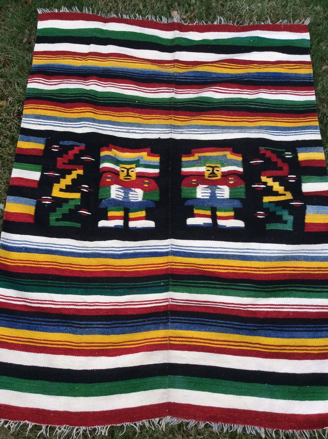 Vintage Handwoven Wool Mayan Rug/blanket - Etsy