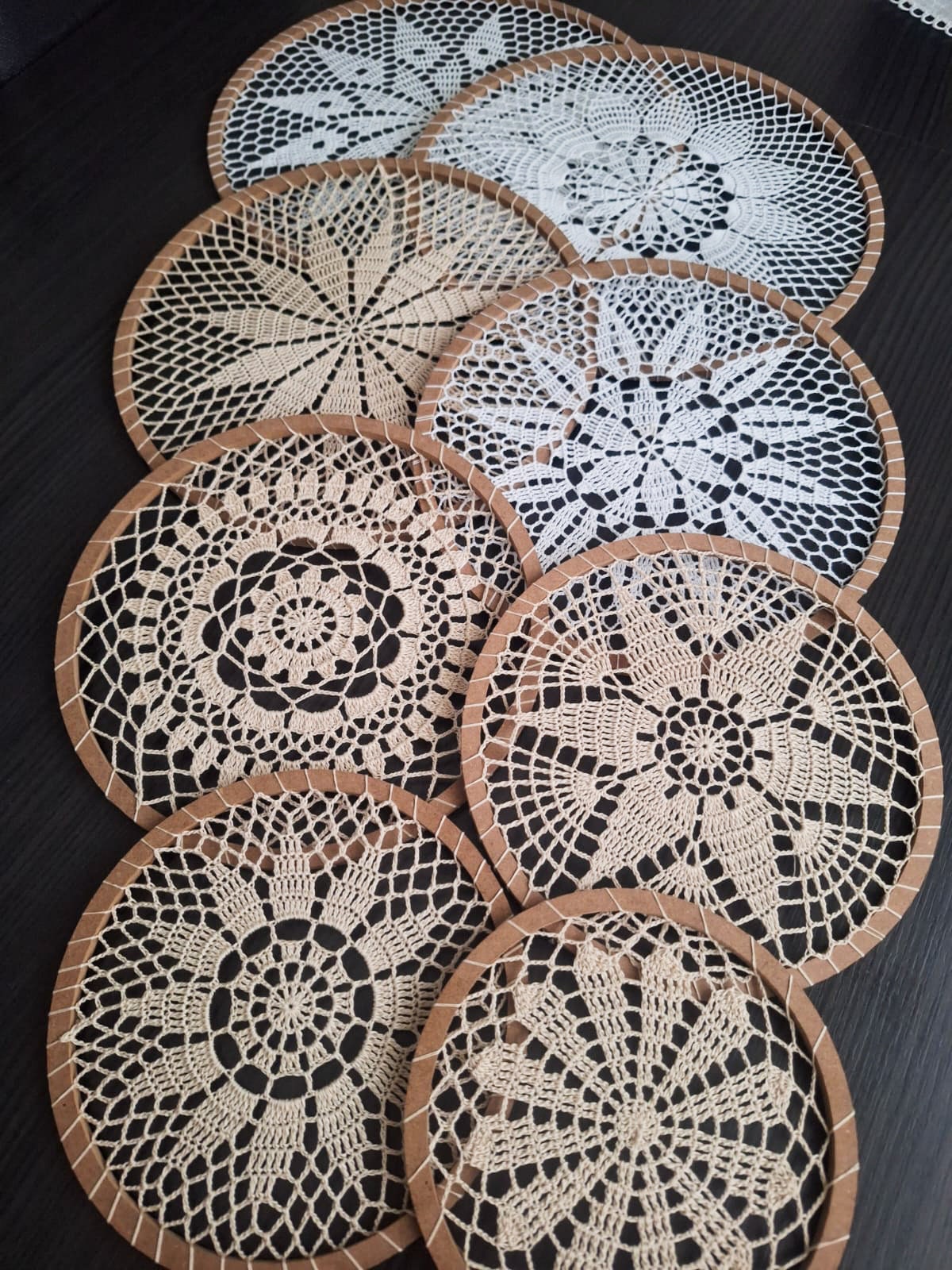 Handmade Crochet Lace Wall Hanging Ornaments, Boho Lace Set, Wall Decor ...