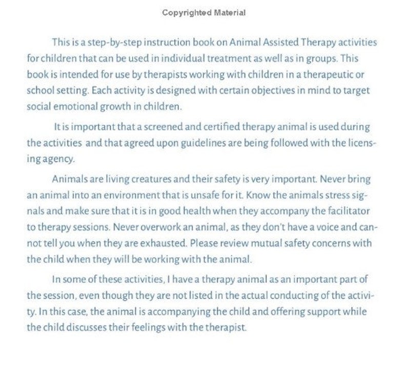 Animal Assisted Therapy: 52 Activities for Children - Etsy