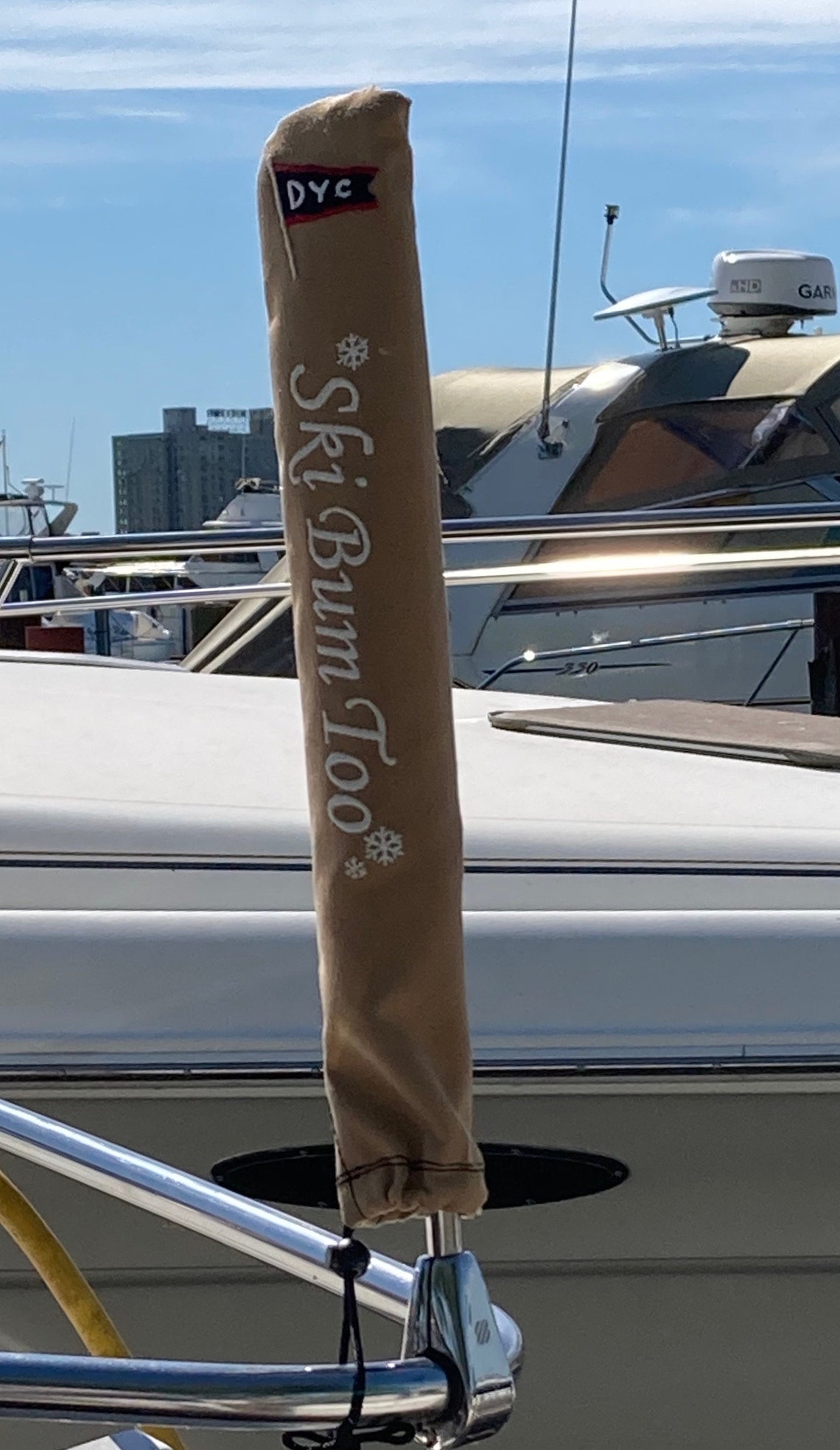 ONE SIDED Embroidered Burgee Cover, Flag Cover, Boating, Boat Decor ...