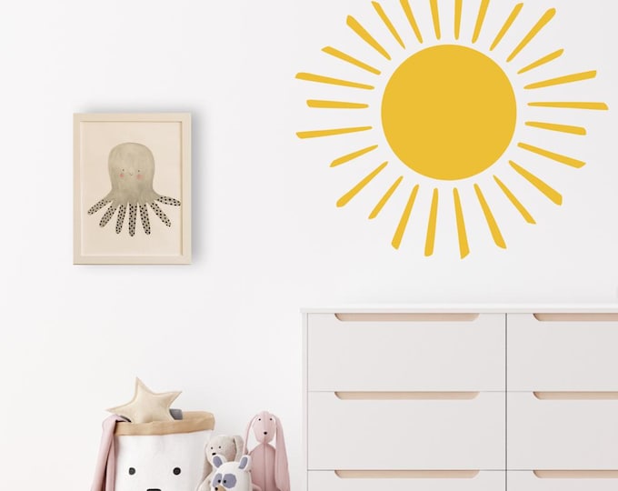 Sun Wall and Cabinet Decal for Kids Bedroom Decor, Kids Room Decals ...