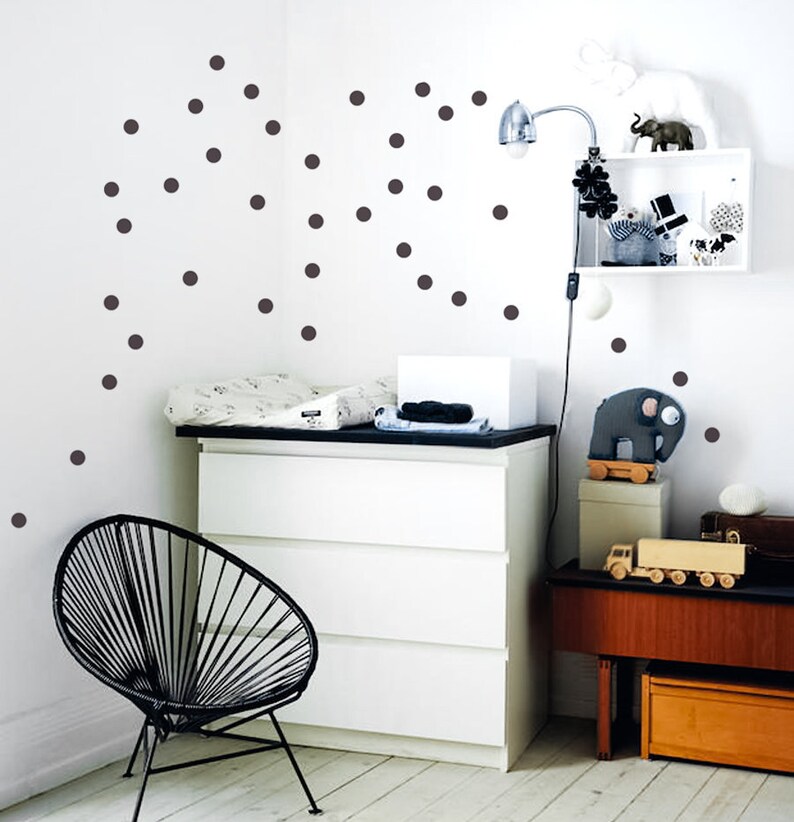 SMALL POLKA DOTS Wall Decals Tiny Dots Wall Stickers Peel | Etsy