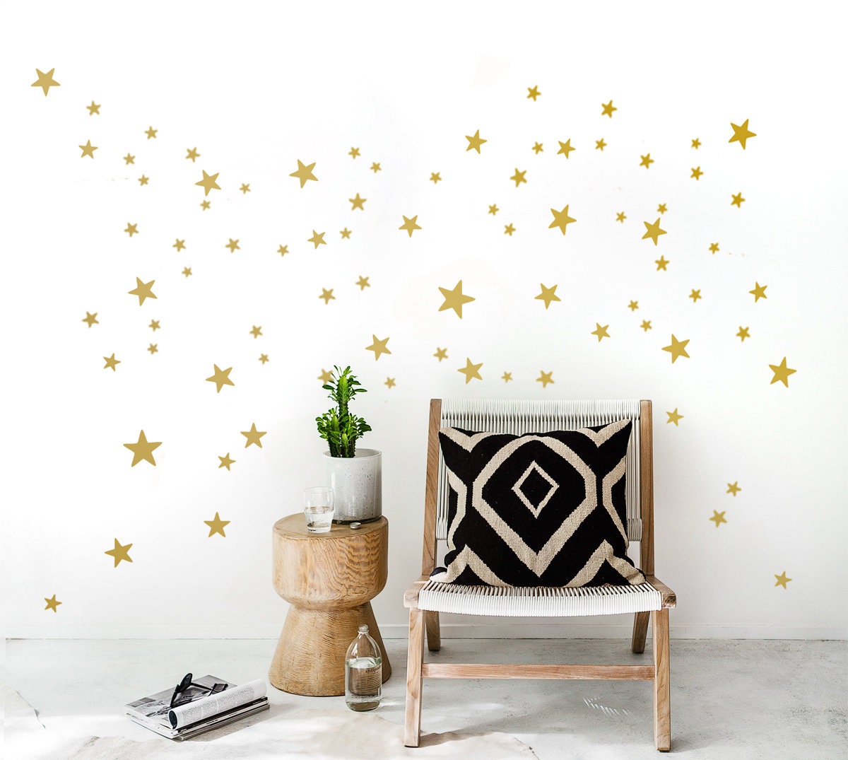 Wall Sticker Stars Set of 90 Mixed Sized White Star Decals - Etsy