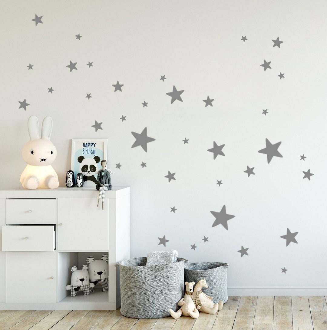 Stars Wall Decals XL Mix of 38 Star Wall Stickers Sized From - Etsy