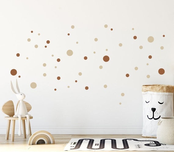 Wall Decal Boho Polka Dots Sets mix of 3cm up to 10cm Dots | Etsy