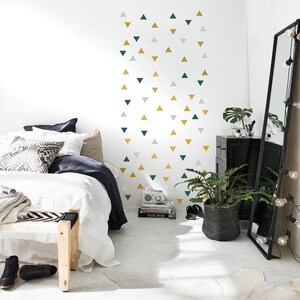 Triangle Wall Decals 3-colored, 5cm (2,5'') Boho Triangle Wall Stickers ...