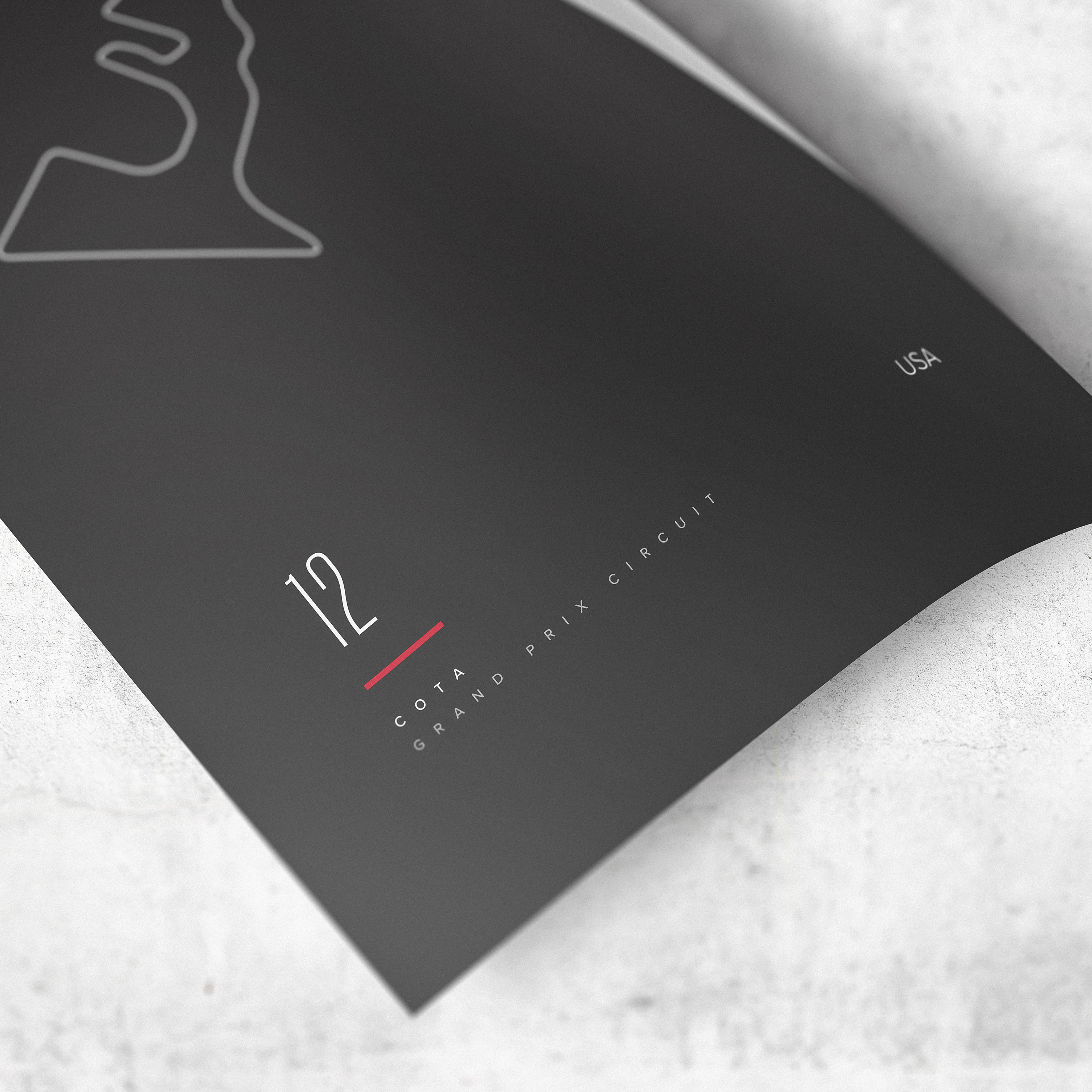 COTA Grand Prix Circuit Track Poster - Black DIGITAL ONLY - Etsy