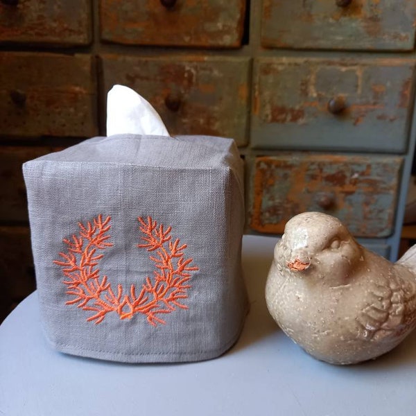 Linen Tissue Box Cover - Etsy