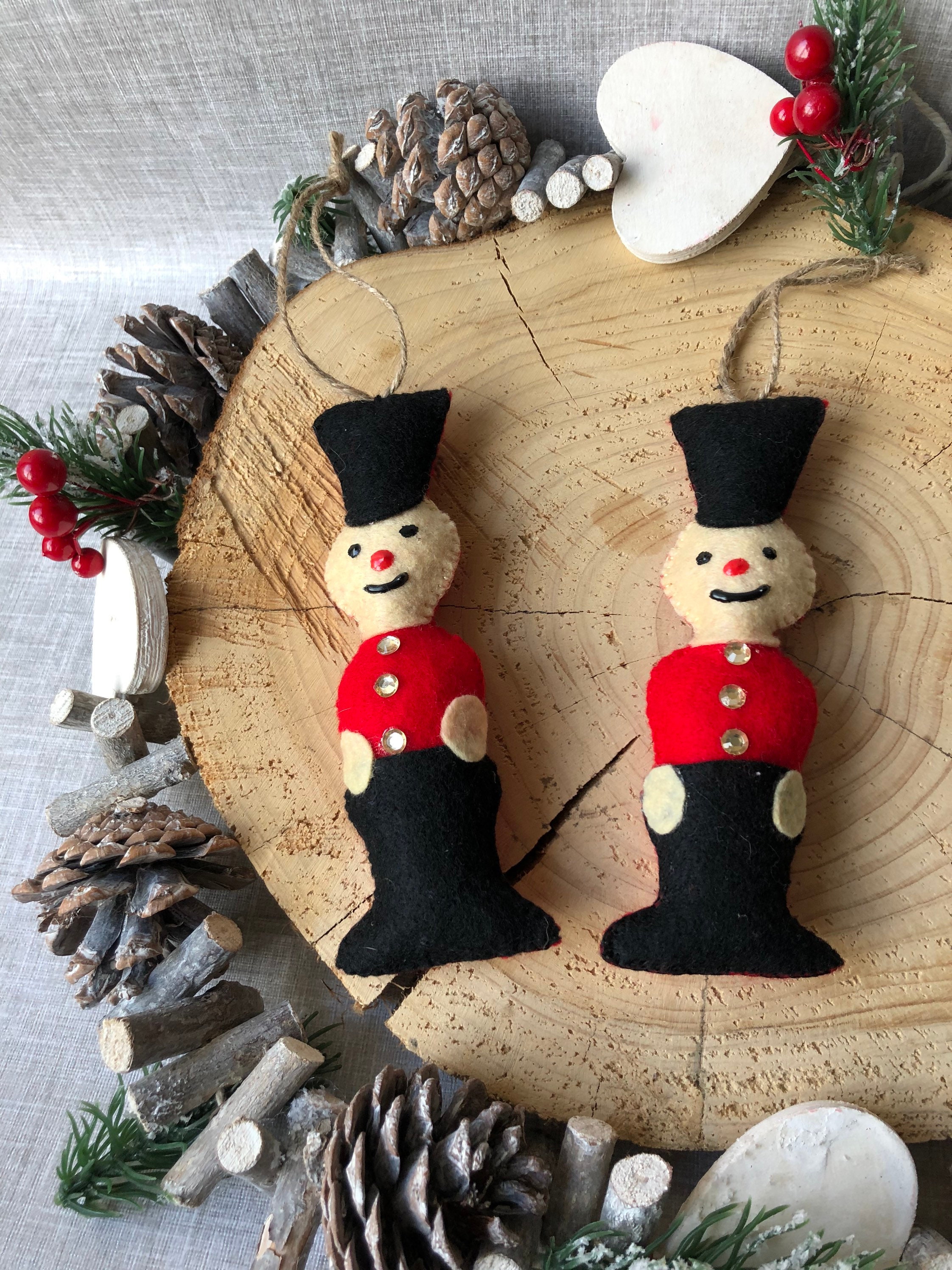 Felt Christmas Soldier Tree Decoration - Etsy UK