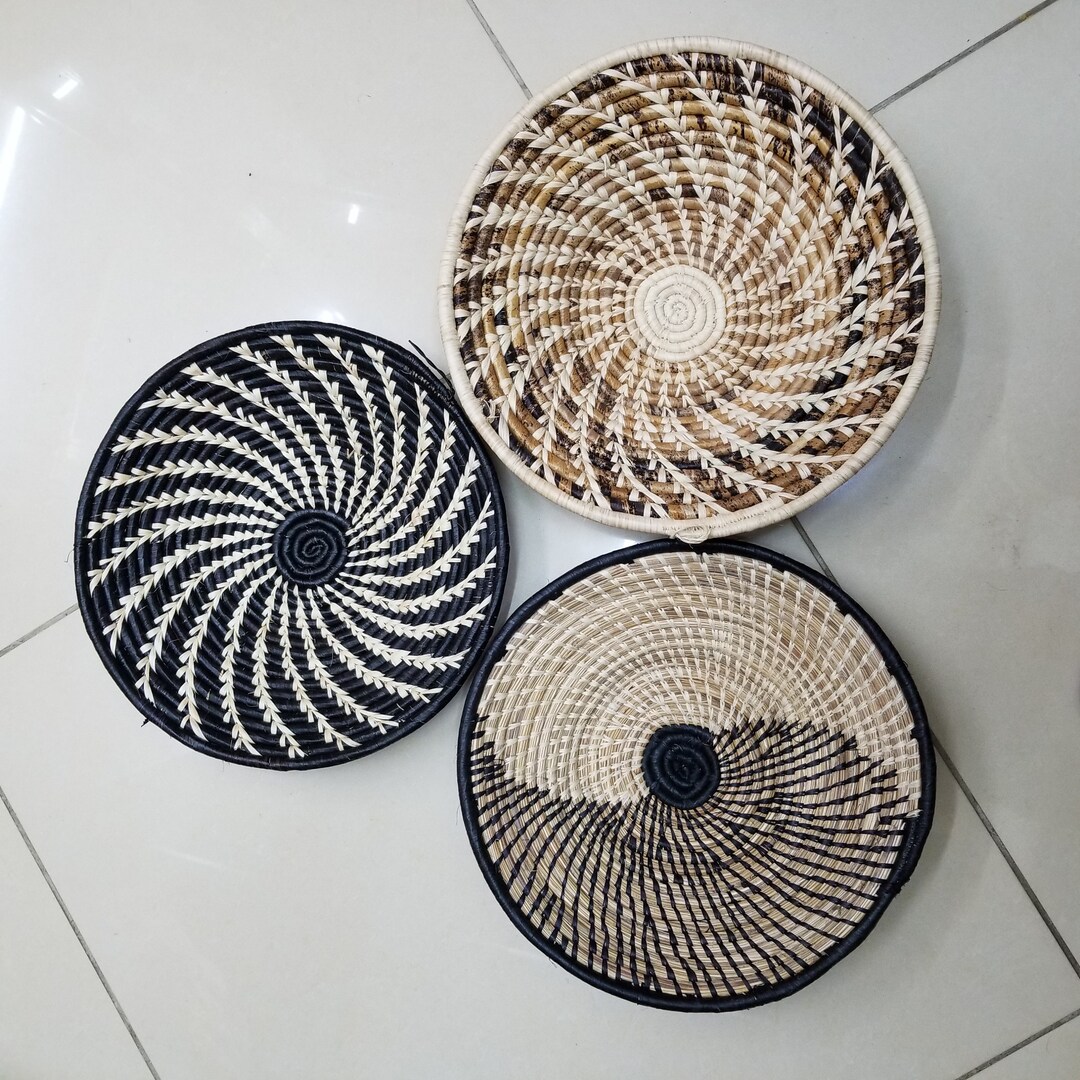 Wall Basket, Woven Wall Baskets, African Wall Baskets, Modern Wall ...