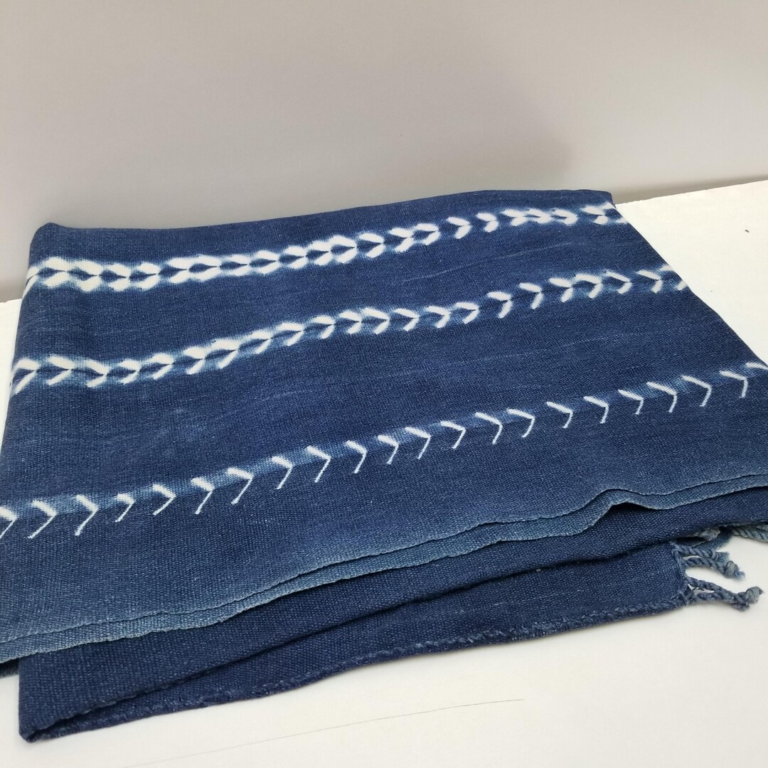 Vintage Baule Ikat Fabrics, Indigo African Textiles, Baule Textile ...