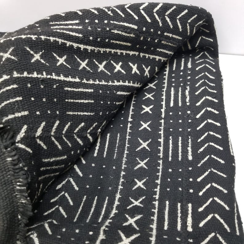Off White and Black Mudcloth Fabric - Etsy
