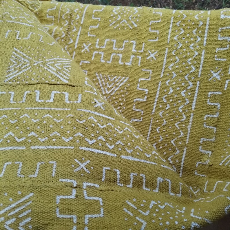 Mustard Yellow Mud Cloth Fabric - Etsy