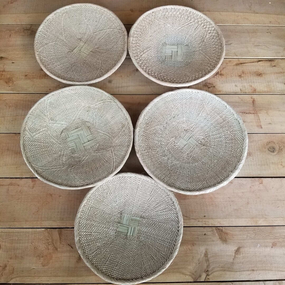 Woven Wall Baskets, African Wall Baskets, Round Wall Baskets, Boho Wall ...