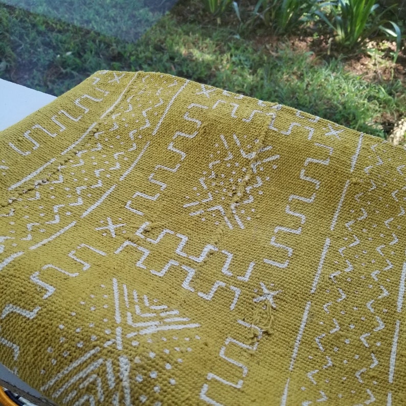 Mustard Yellow Mud Cloth Fabric - Etsy