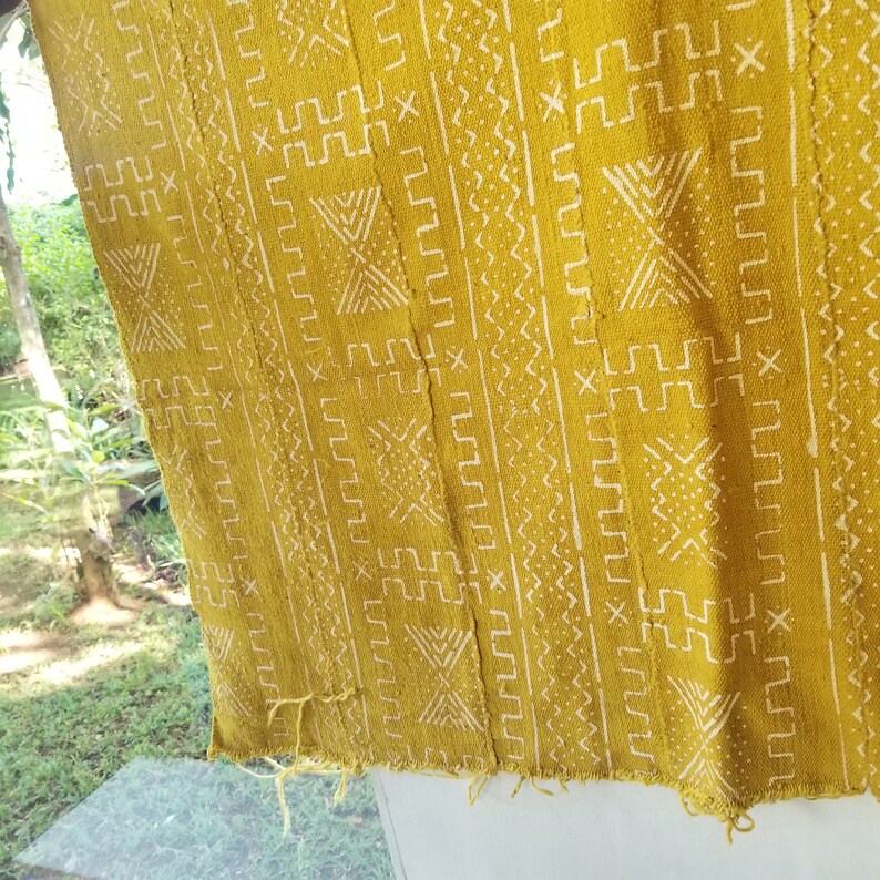 Mustard Yellow Mud Cloth Fabric - Etsy