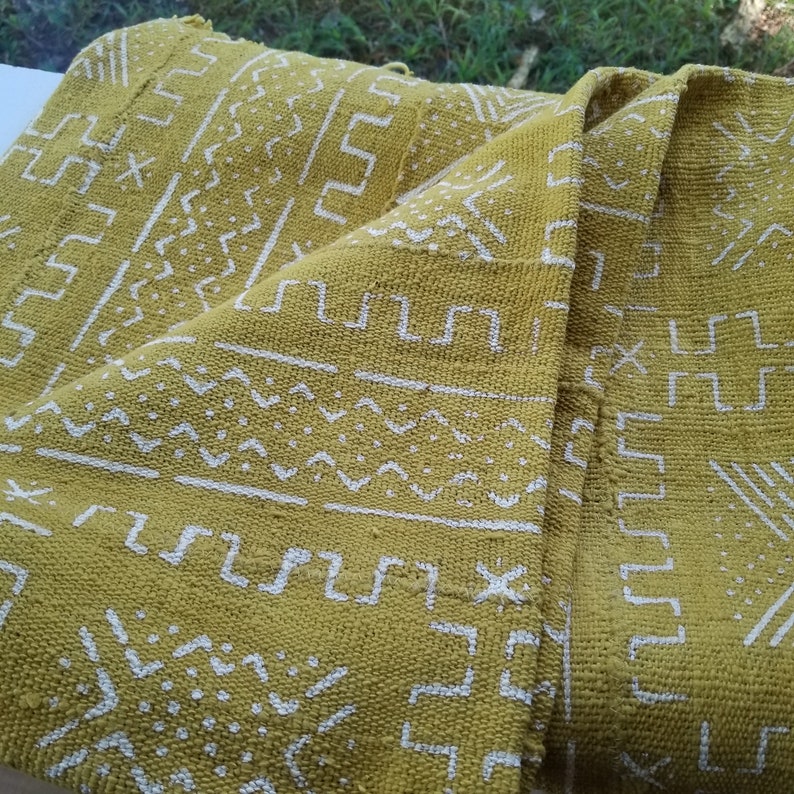 Mustard Yellow Mud Cloth Fabric - Etsy