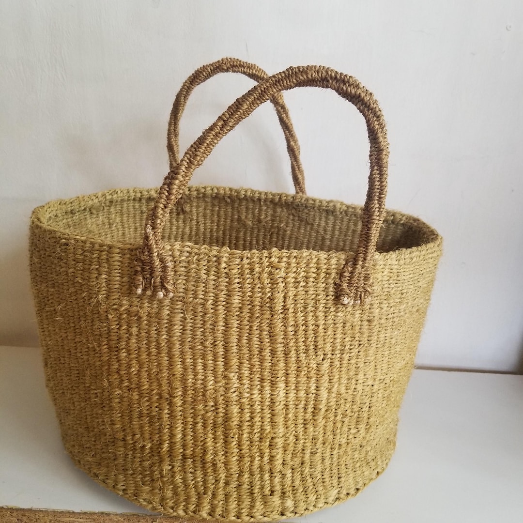 African Sisal Tote , Kenya Kiondo Basket , Woven Weekender Bag ...