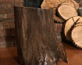 Log end table | Etsy