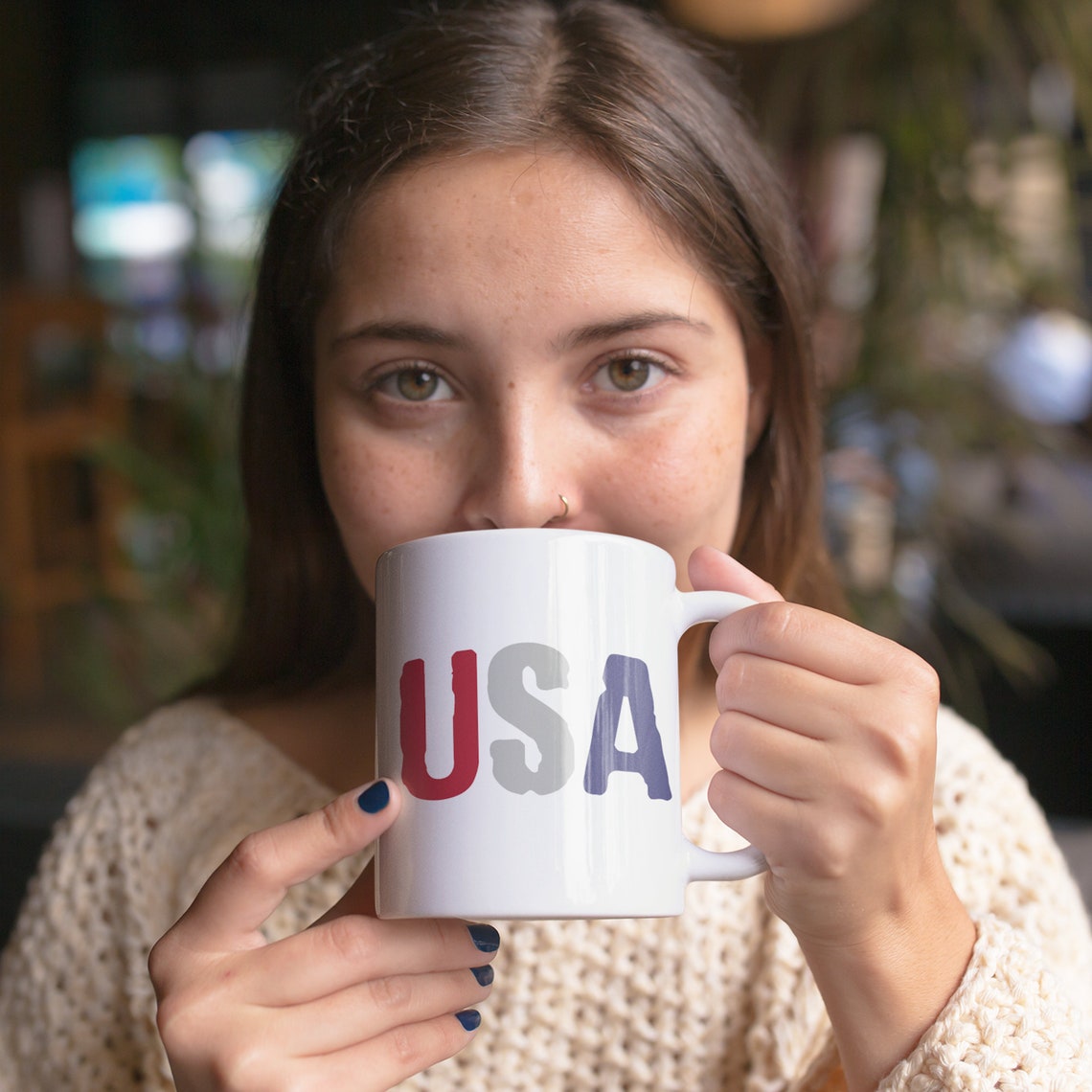 USA Coffee Mug | Microwave and Dishwasher Safe Ceramic Cup | Patriotic ...