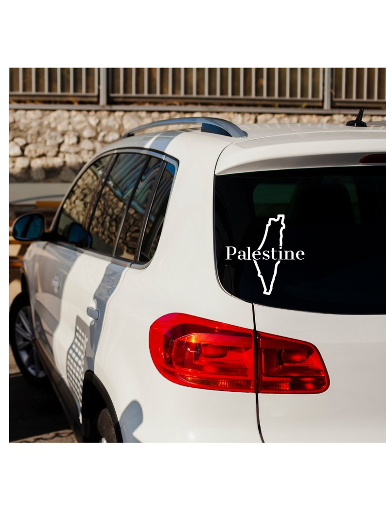 Palestine Map Car Decal - Etsy