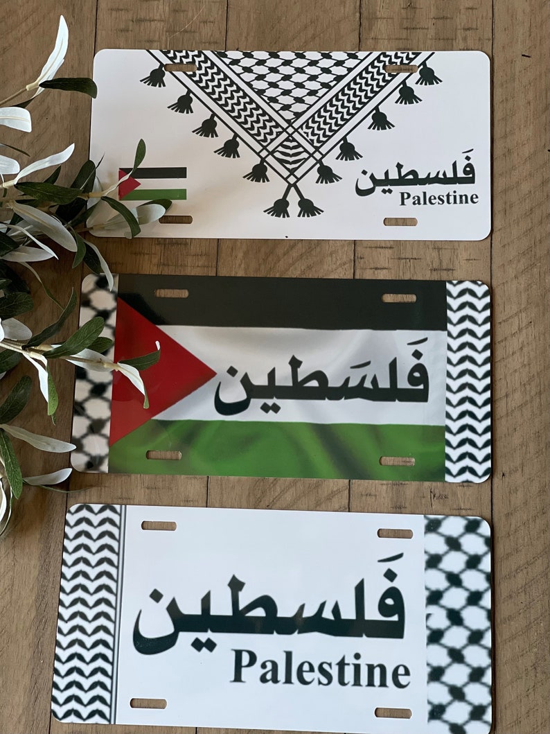 Aluminum License Plate With the Palestine Flag - Etsy