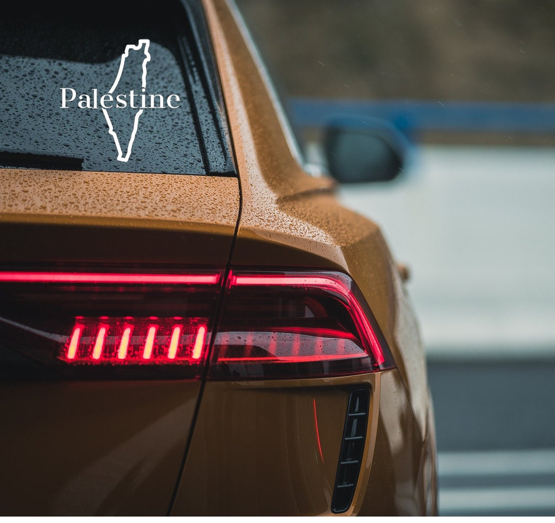 Palestine Map Car Decal - Etsy