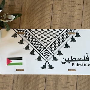 Aluminum License Plate With the Palestine Flag - Etsy