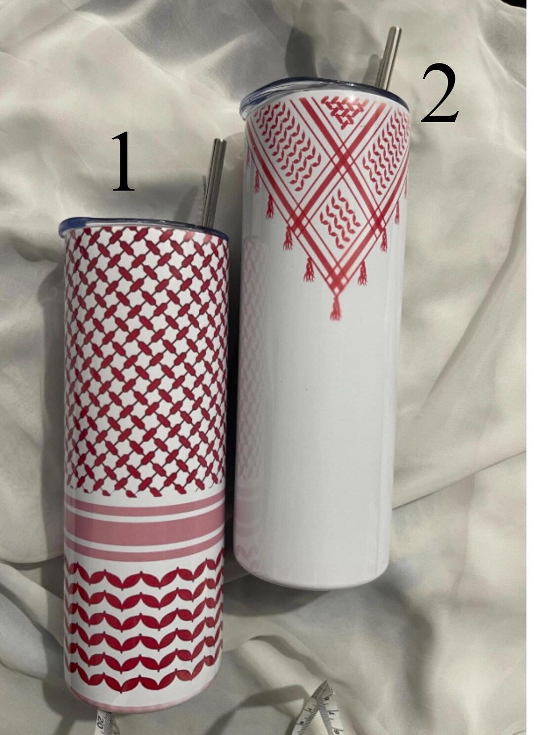 Jordanian Shemagh Tumbler With Straw - Keffiyeh - Etsy